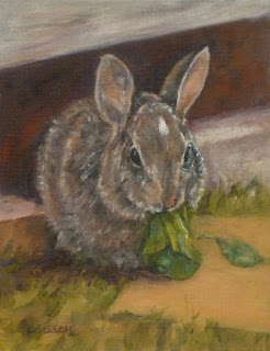 Daily Painters of Arkansas: Feeding Wild Bunny Debra Sisson Oil ...