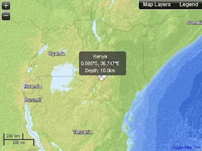 SA Weather and Disaster Observation Service: Earthquake: M4.6 - Limuru ...