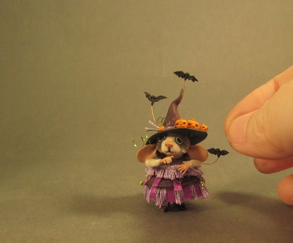 Aleah Klay Studio: Miniature Mouse Witch Halloween miniature by Aleah ...