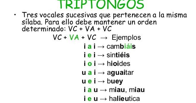 Lengua Española: Triptongo