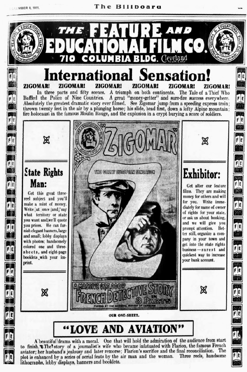 Yesterday’s Papers: Zigomar (1909) – with the blood-red Z