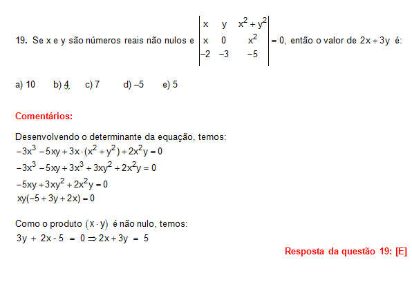 Matematicaventura 19 Se X E Y São Números Reais Não Nulos E Então O