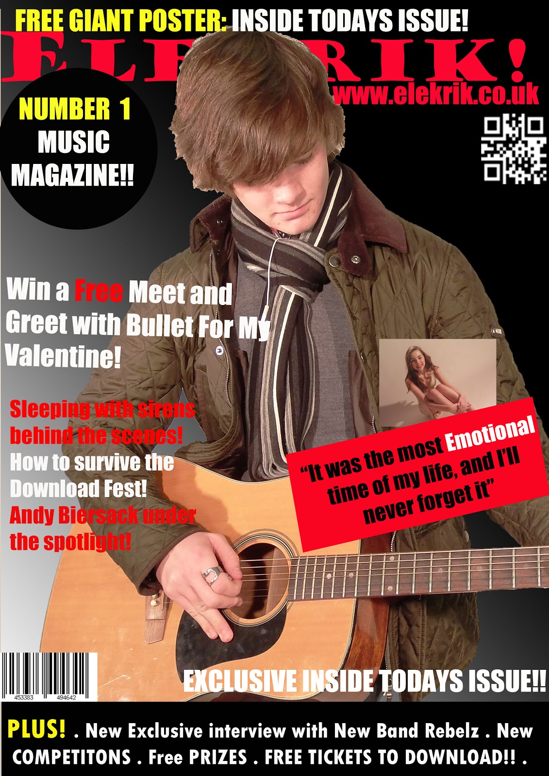Jasmine Gill - Media: Draft 3 of Music Magazine Front Cover