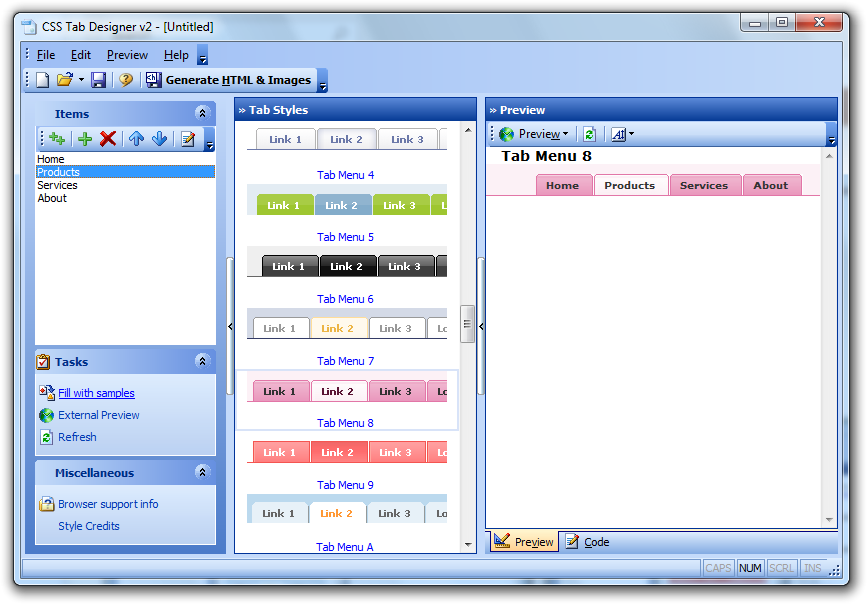 1 Free Software Download Css Tab Designer