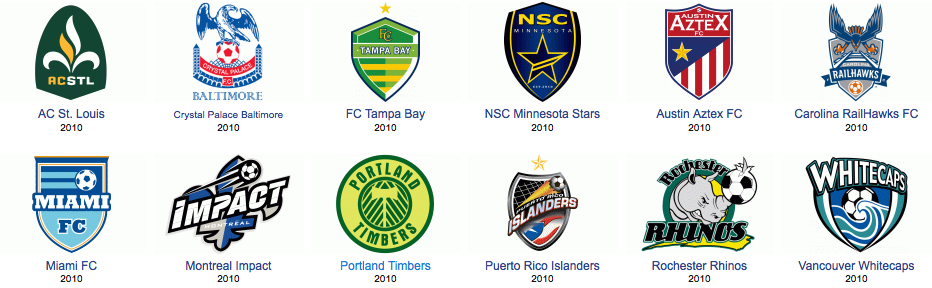 TIMES DE FUTEBOL DOS ESTADOS UNIDOS DA AMÉRICA - Distintivos™