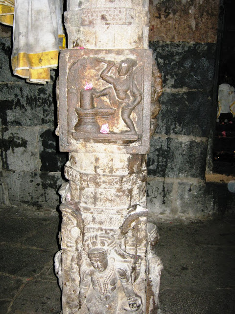Tamilnadu Tourism: Kailasanathar Temple, Tharamangalam - Temple Pillars