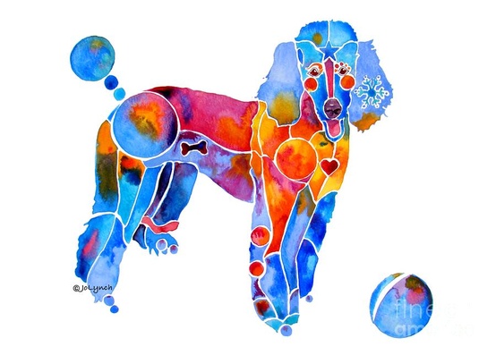 The MeadowTree Journal: Poodle Time! The Colorful Abstract Poodles