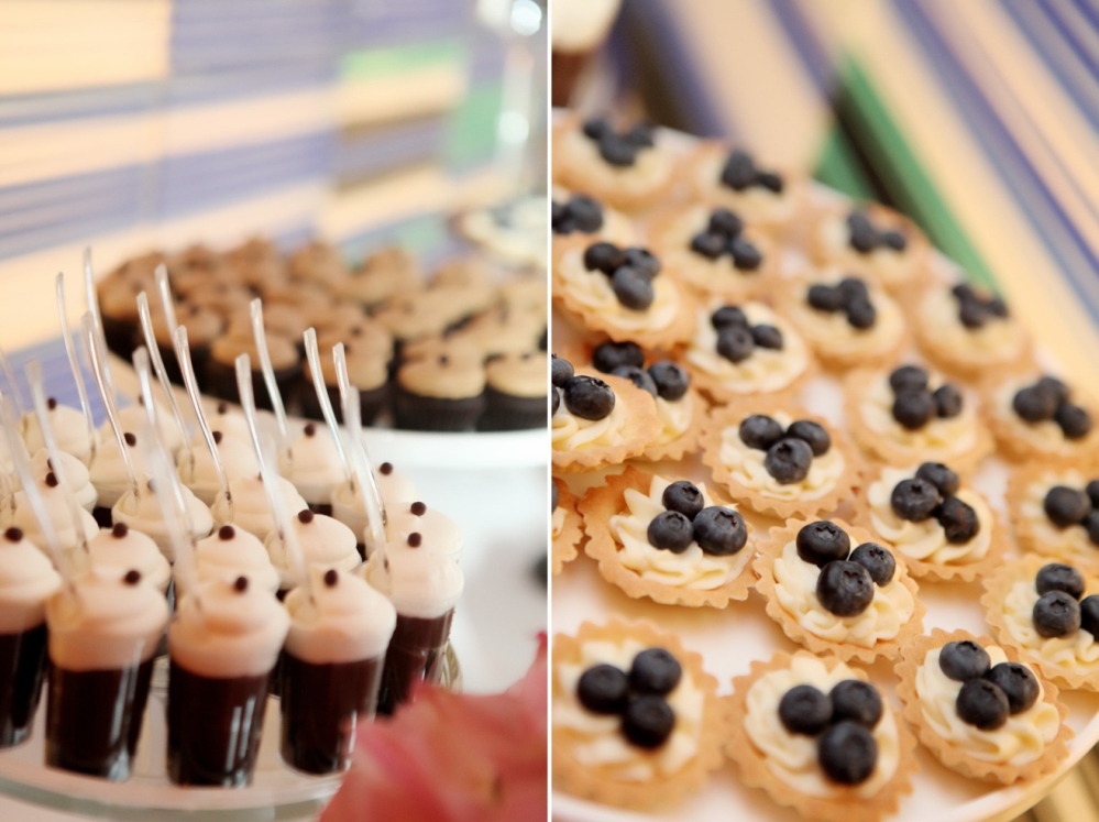 cocoa & fig: Elegant Wedding Cake and Mini Dessert Table: Whitney & Derek