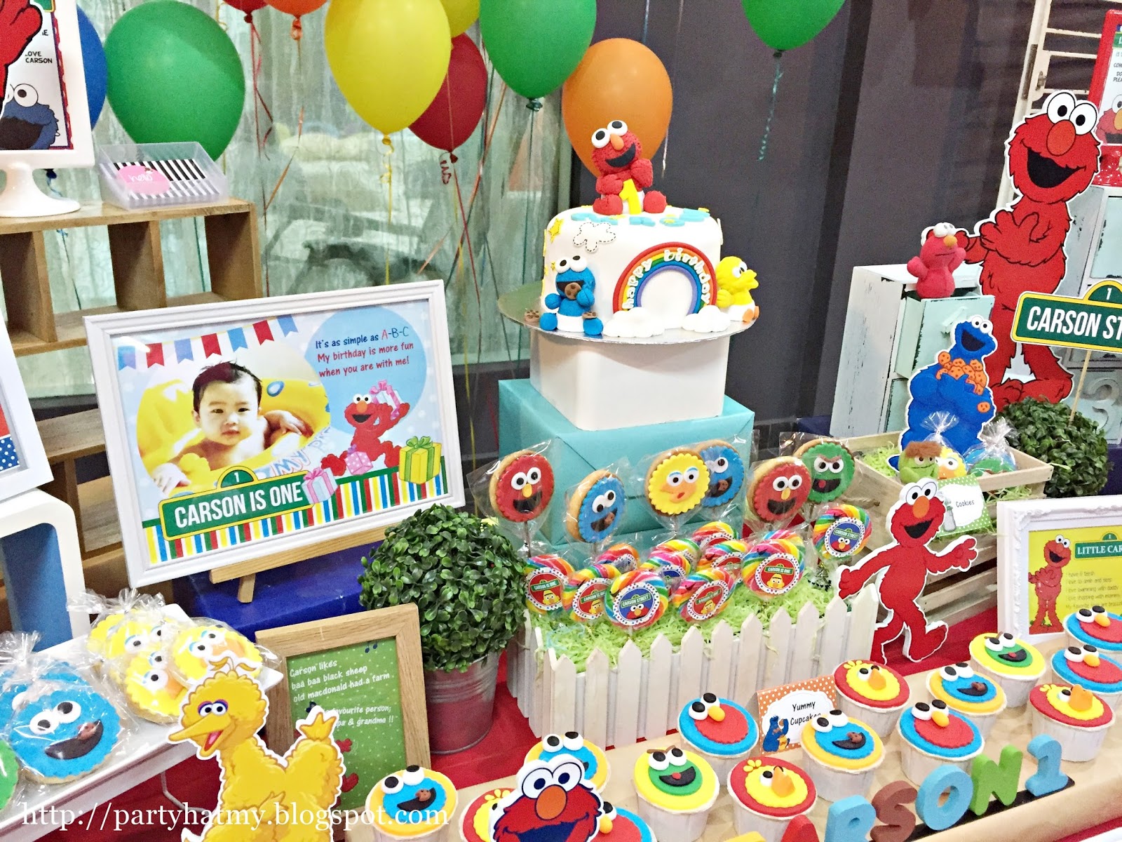 Party Hat: Sesame Street Birthday Party for Carson