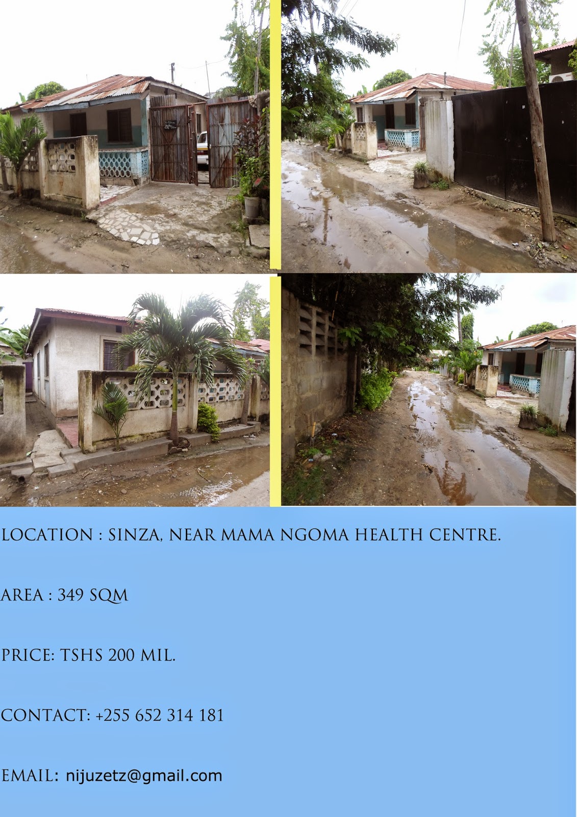 nijuzetz: HOUSE PLOT FOR SALE (SINZA DAR ES SALAAM).