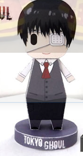 만화 풍의 도쿄 가울과 도쿄 구울의 주인공 인 가네 키 켄 케네 키 (Anteiku Uniform Ken Kaneki)입니다.