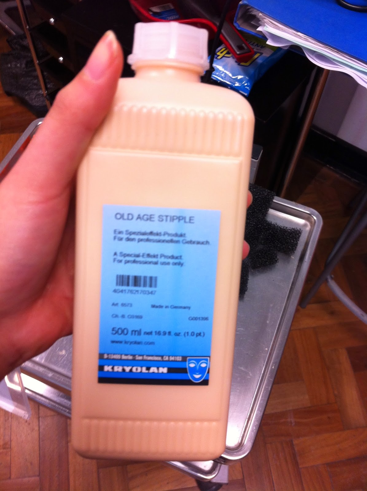 Gothic Horror: Theatrical ageing - creping of the skin on hands and face