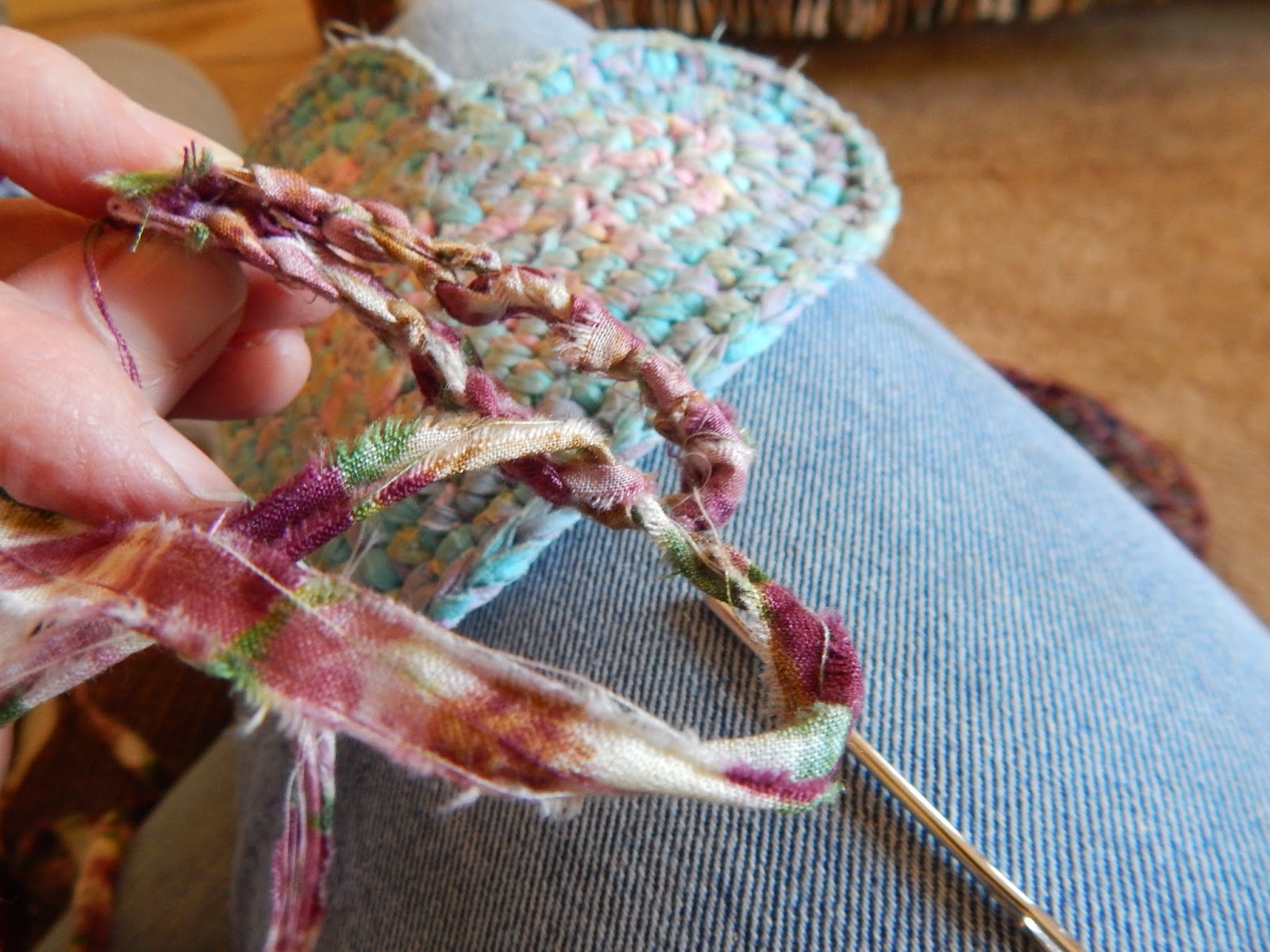 Thoughts from Frank and Fern: Guess What? Rag Rug Coasters