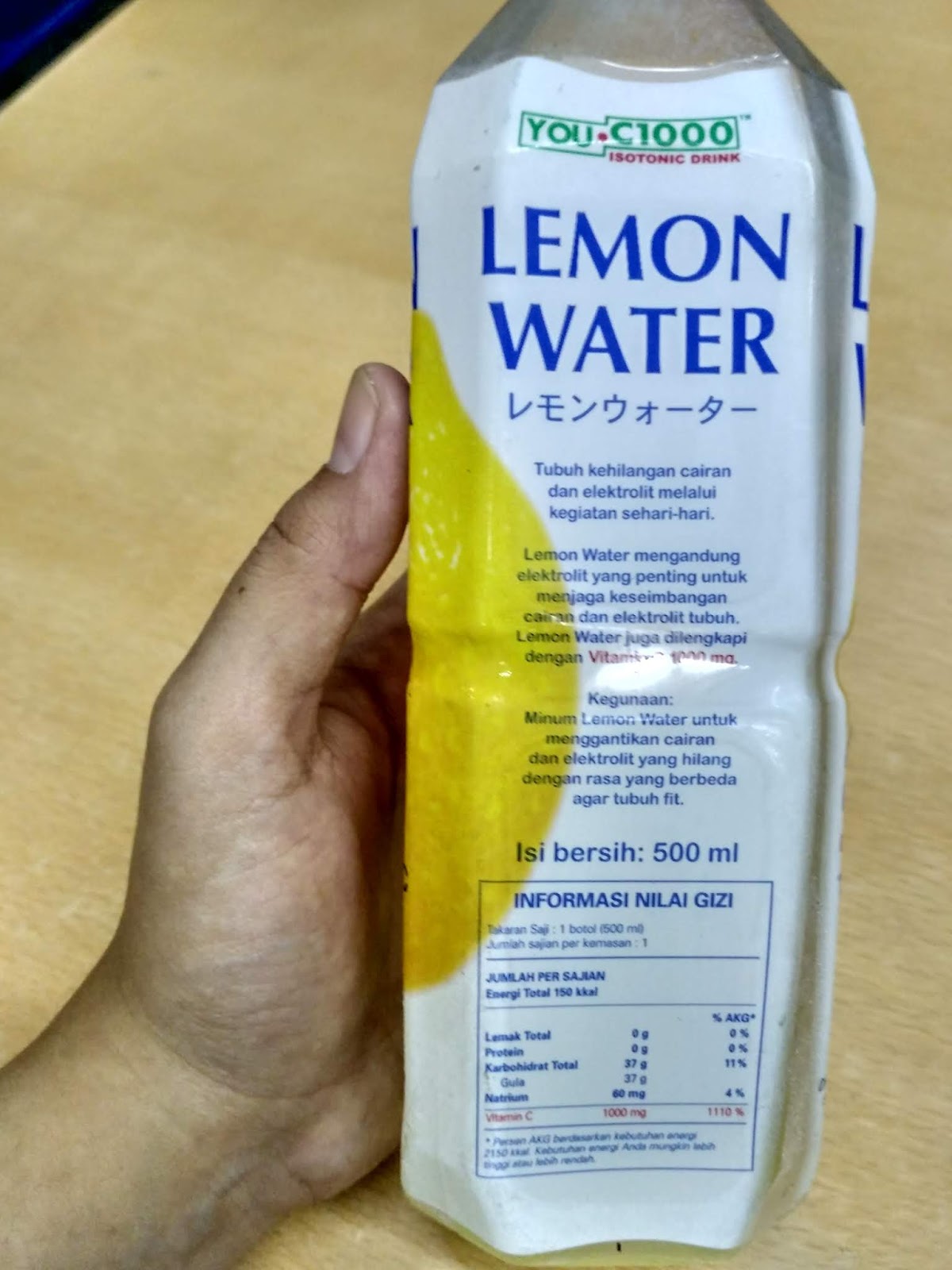 YOU C1000 ISOTONIC DRINK LEMON WATER