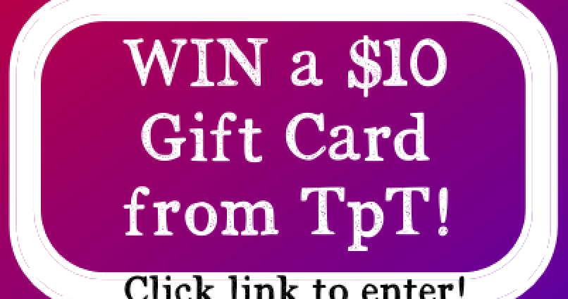 Catch My Words: Win a $10 Gift Card from TpT