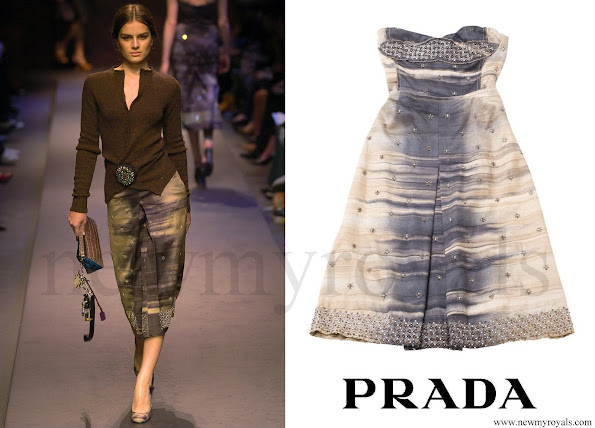 Crown Princess Mary wore Prada Multicolor A-Line Skirt