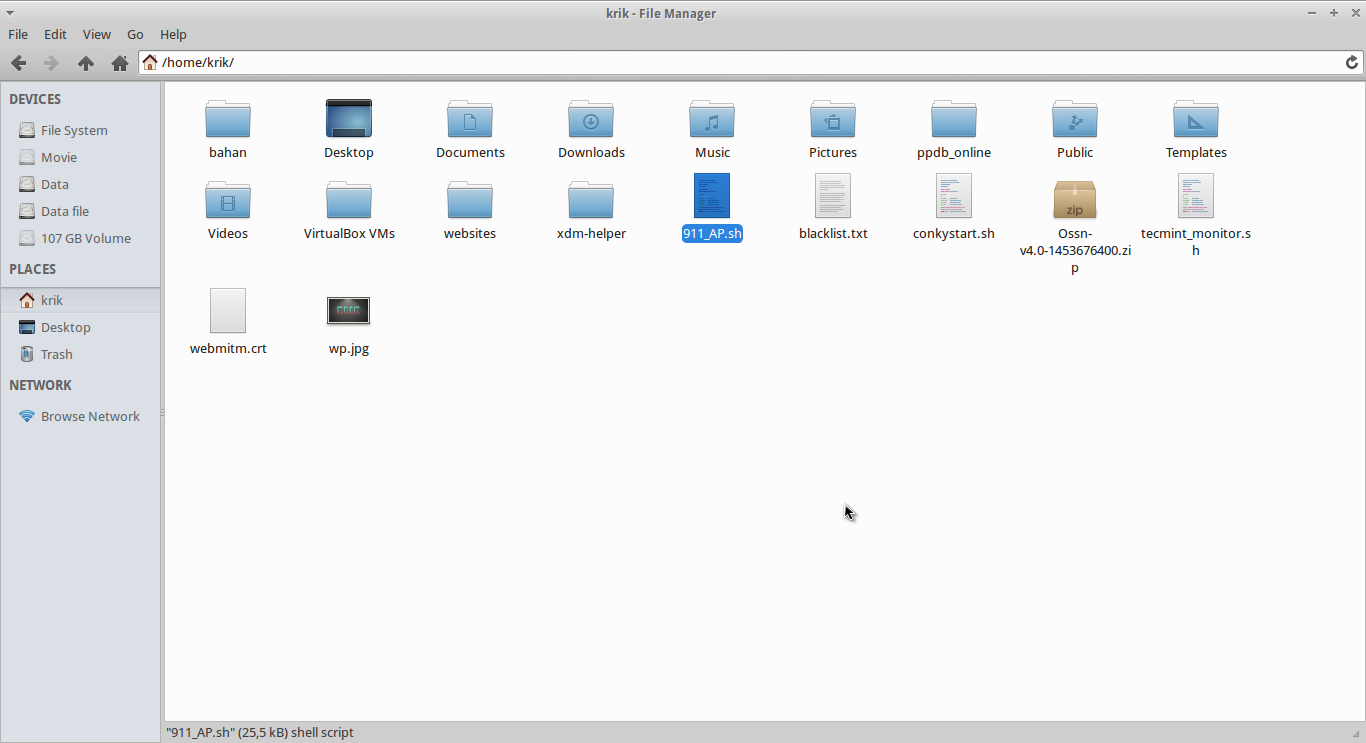 cara menjalankan file .sh di linux ~ Rizal Muh Dani
