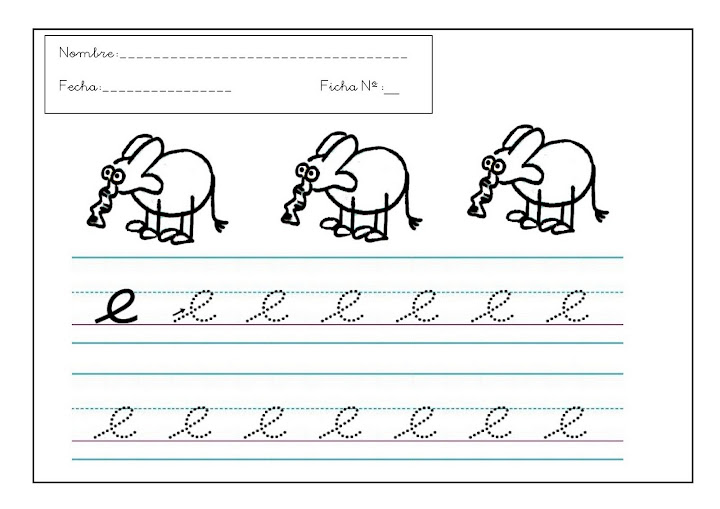 El blog de Mª Carmen López: FICHAS LETRA E