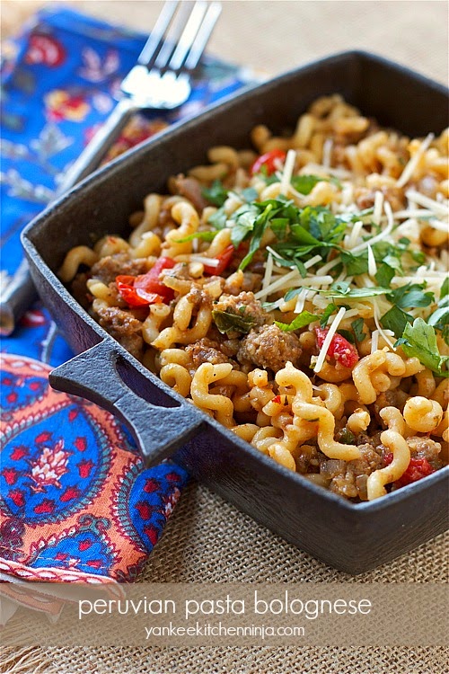Peruvian pasta bolognese | Yankee Kitchen Ninja