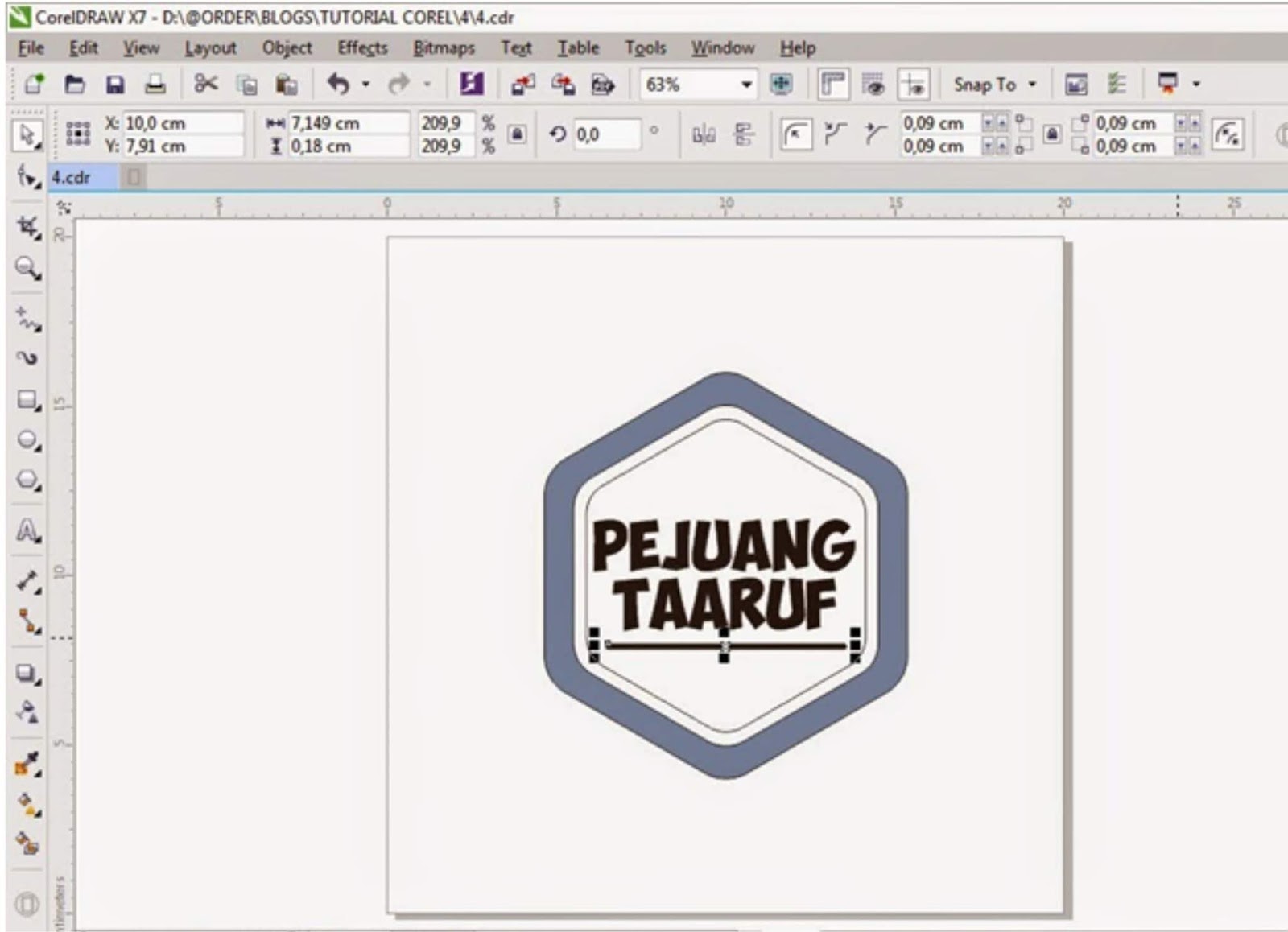 MEMBUAT EMBLEM ATAU LOGO