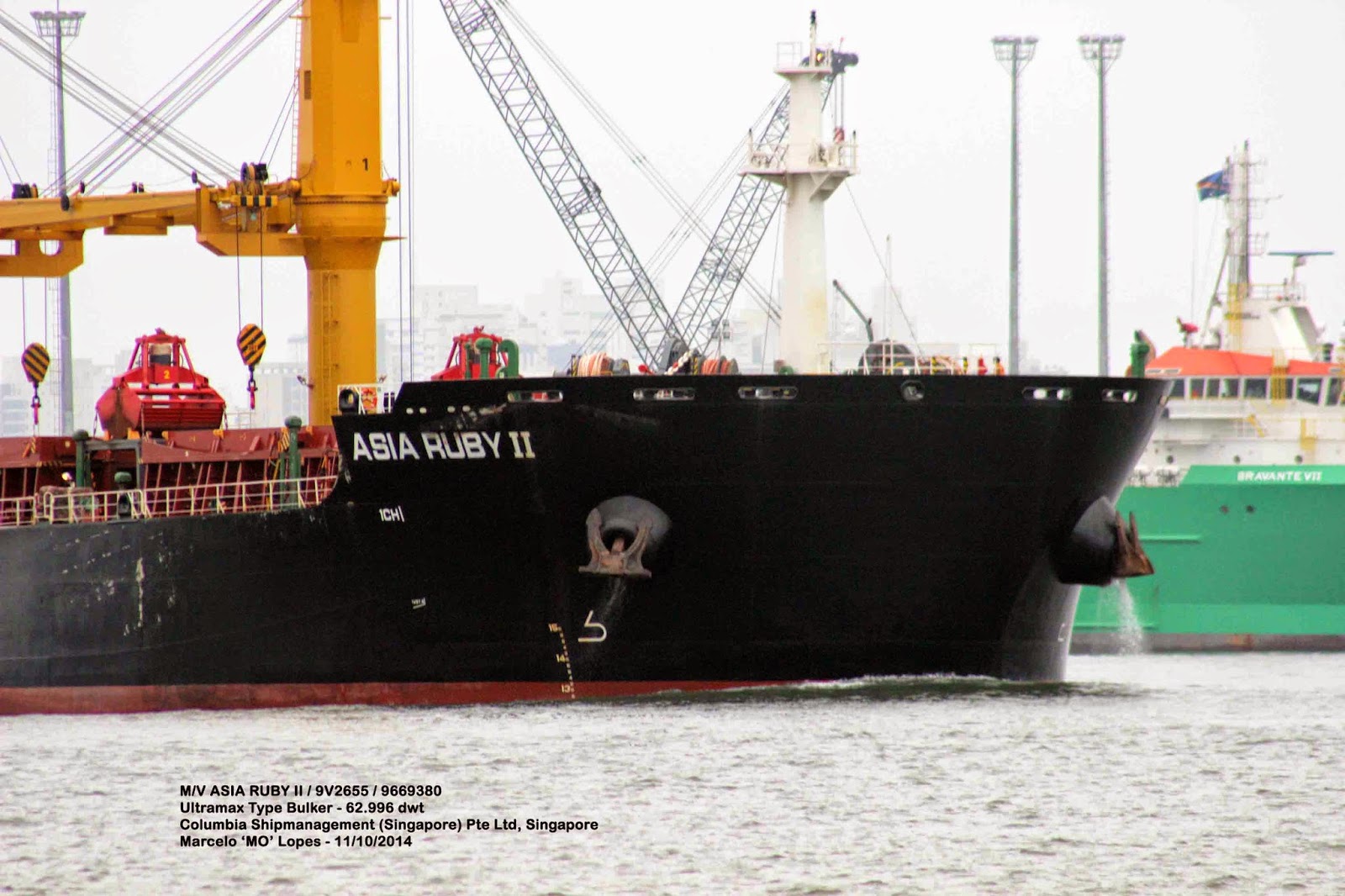 Santos Shiplovers: M/V Asia Ruby II / 9V2655 - Primeira escala em ...