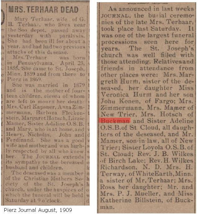 HESCH HISTORY: The Gerhard & Marie Terhaar Family ca. 1899