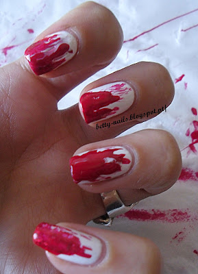 Betty Nails: Bloody Nails [Crumpet's Nail Tart Halloween Challenge 2012]