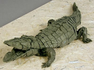 origami alligator ~ easy origami instructions for kids crafts