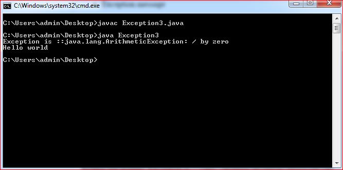 Exception handling. | JavaForm