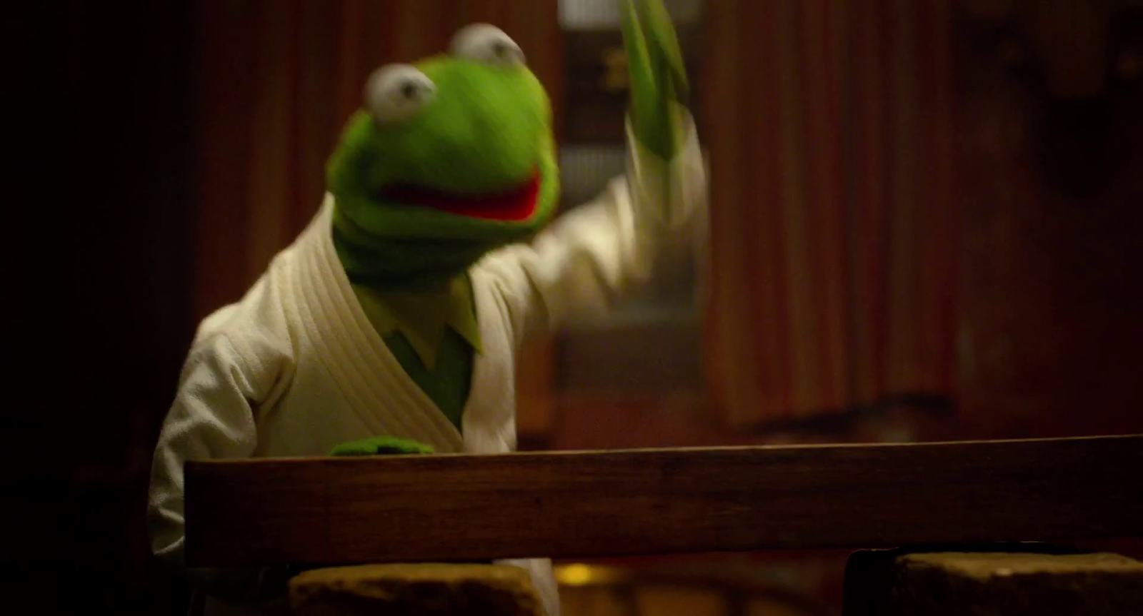 And here's Constantine doing karate! Something tells me that he might try to use this on a pig ...