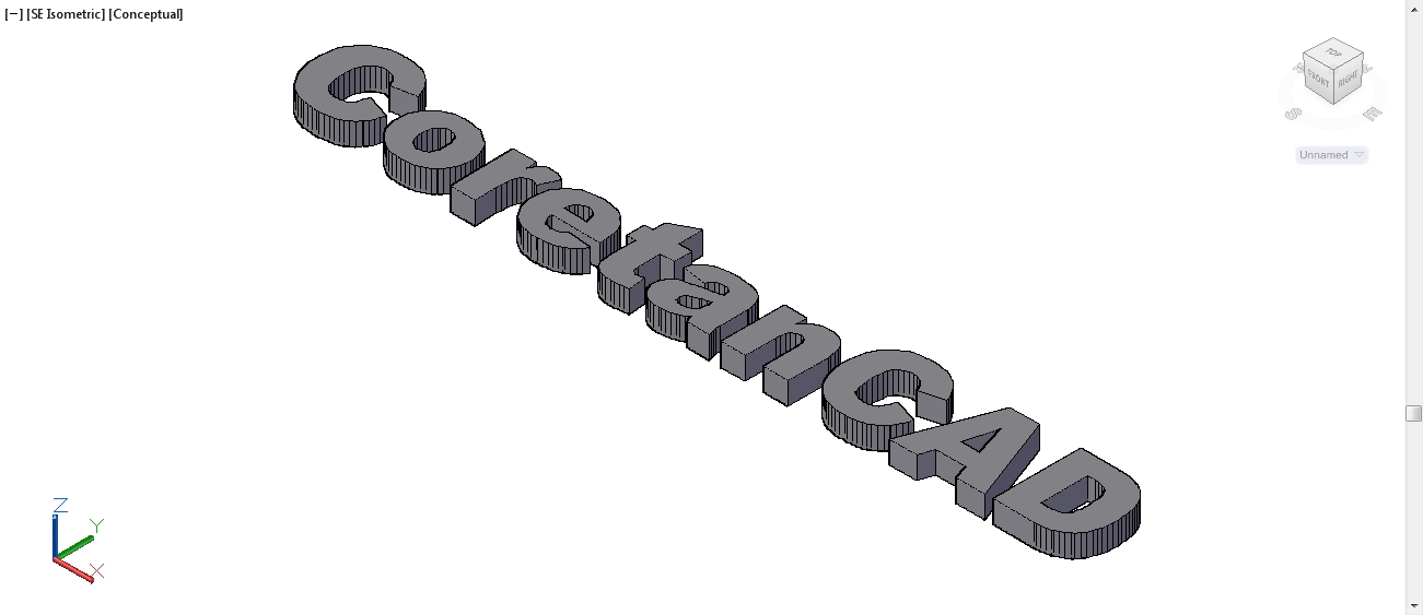 Membuat TEXT 3D Di AUTOCAD ~ MyCADBlogs