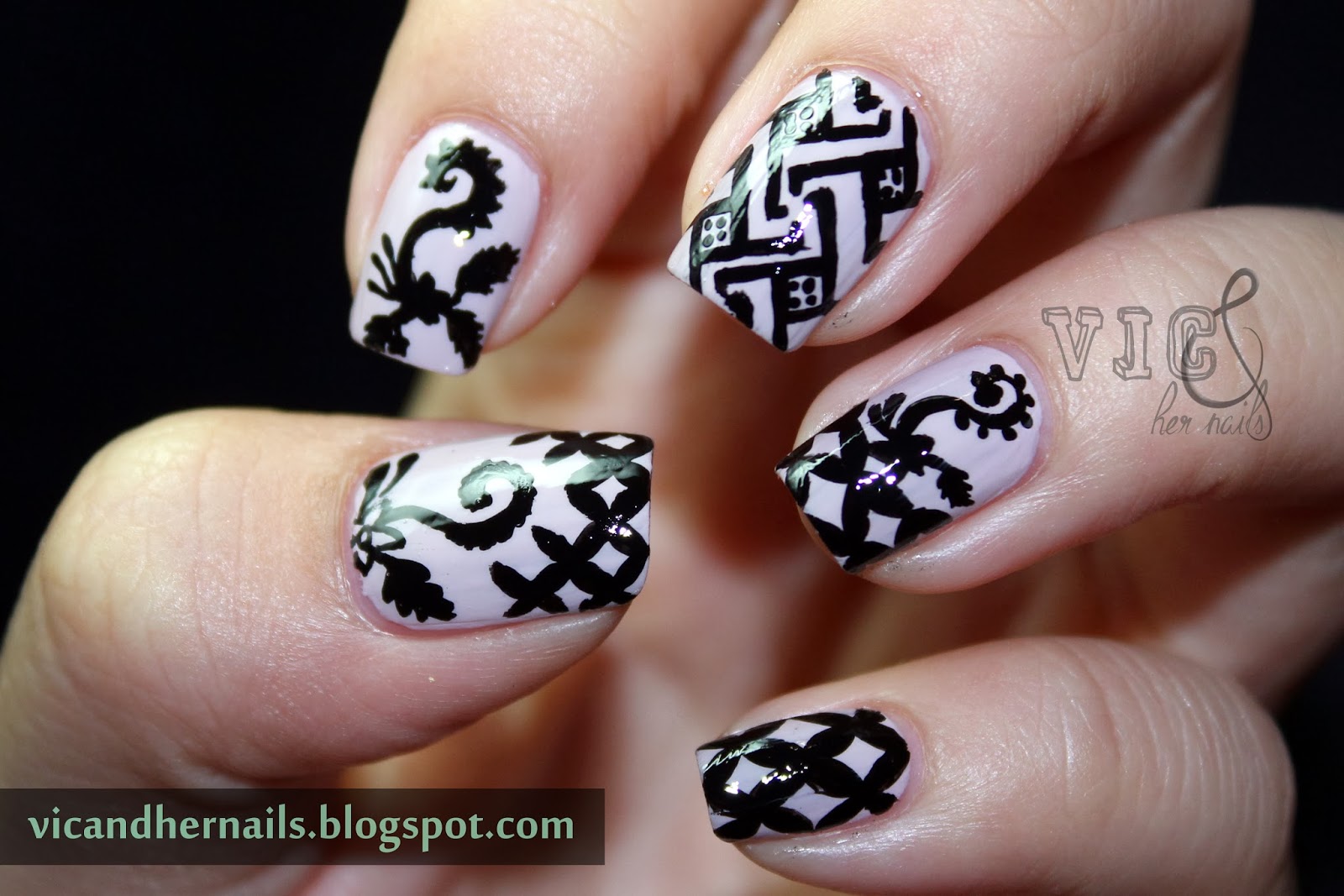 Vic and Her Nails: Crumpet's Nail Tarts 33 DC Day 27 - Featuring 3 Patterns
