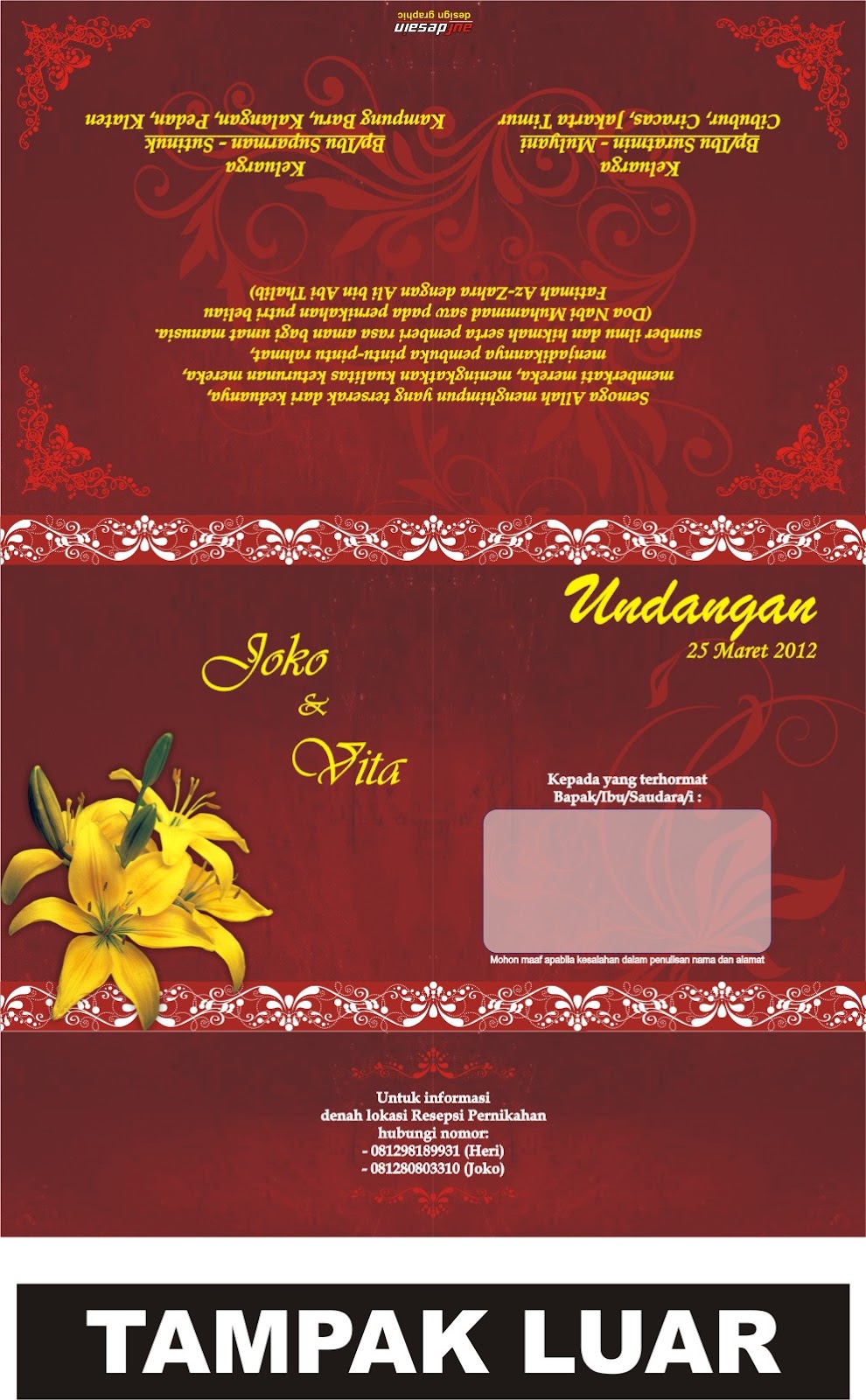 Undangan Warna Merah | auf desain