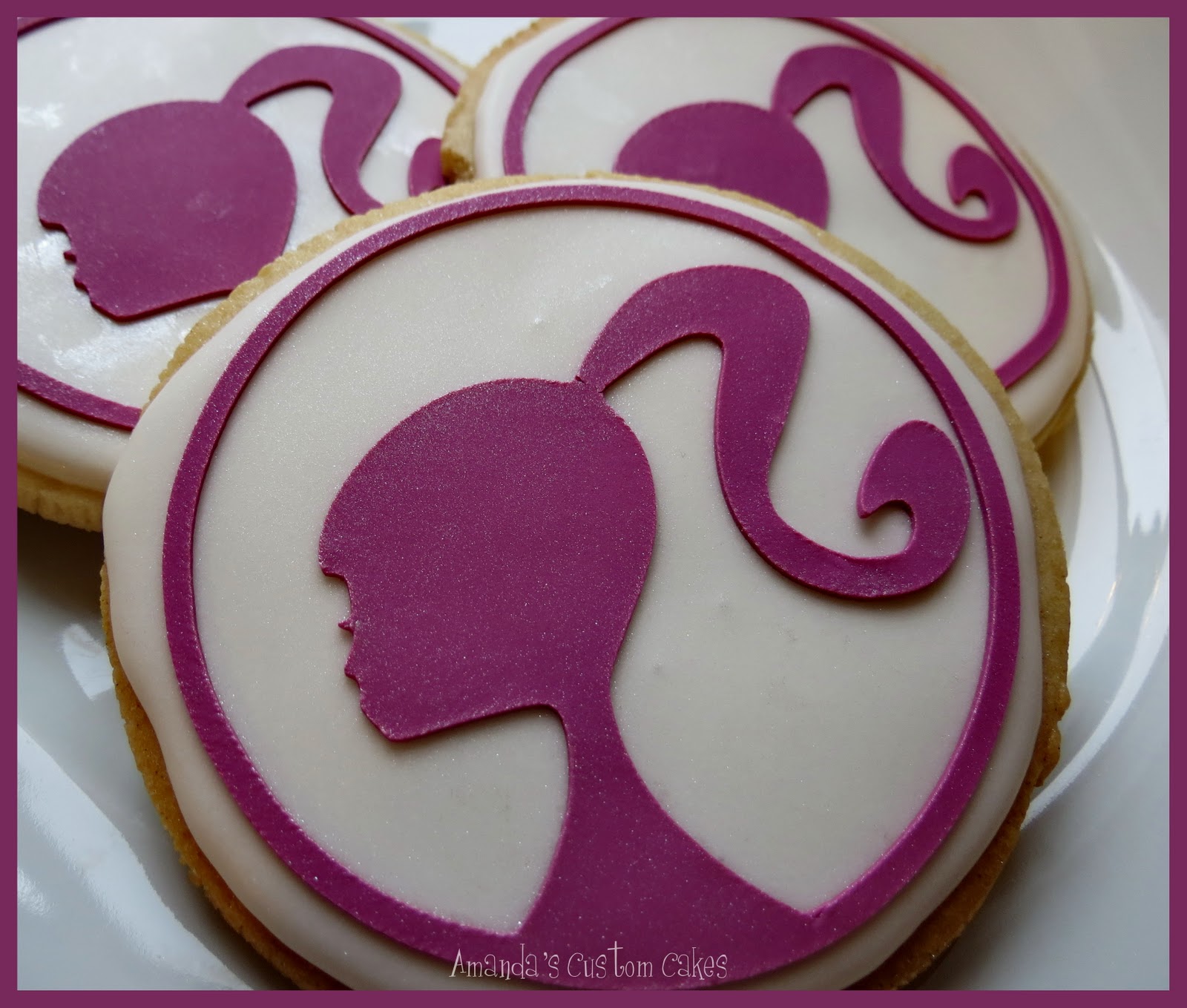 Amanda's Custom Cakes: Barbie Themed Cake and Cookies