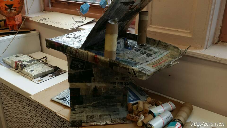 Processes & Structure : #9. Papier-mâché