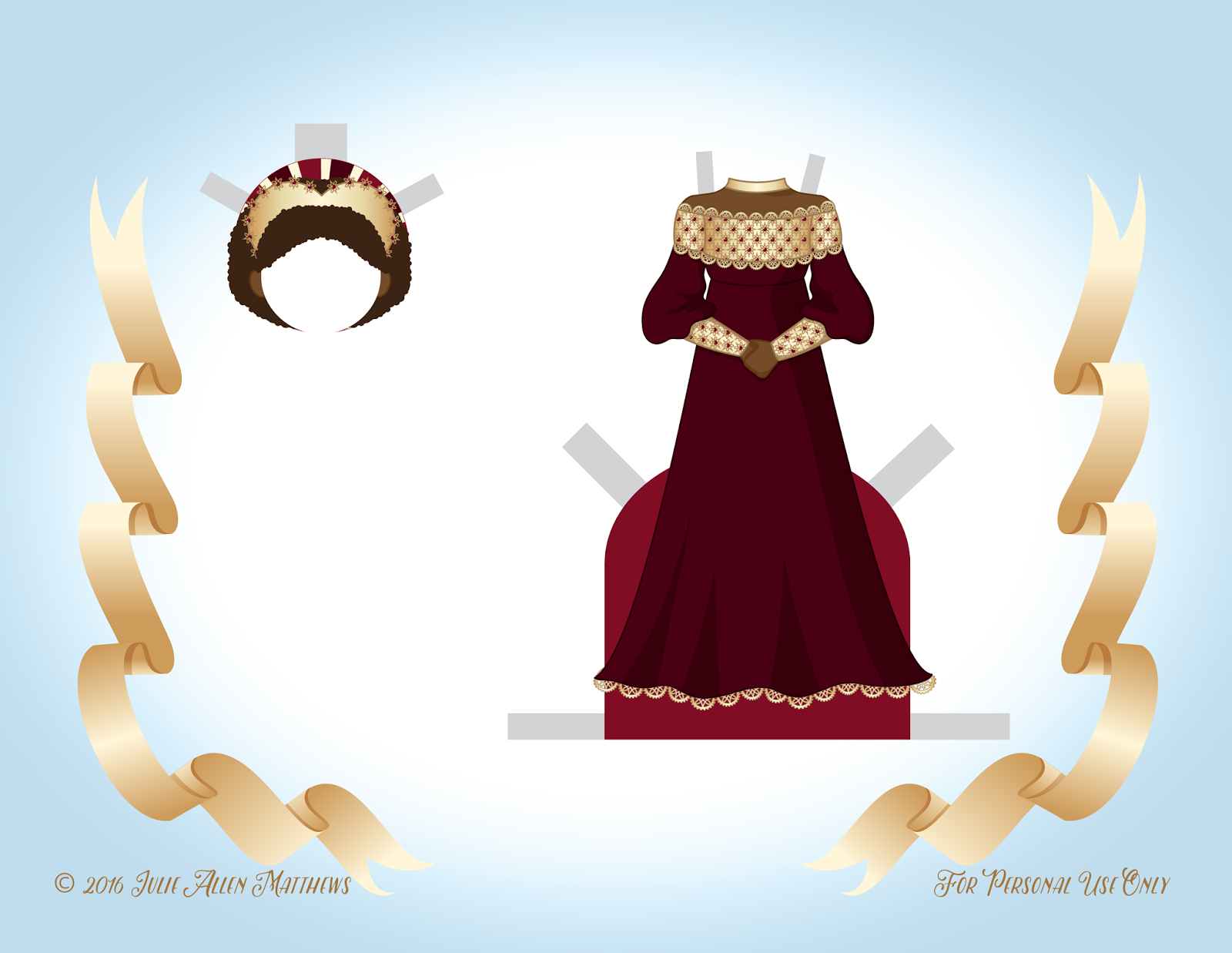 Paper Doll School: December Angel Paper Doll - Day 27