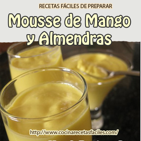 Mousse de mango y almendras
