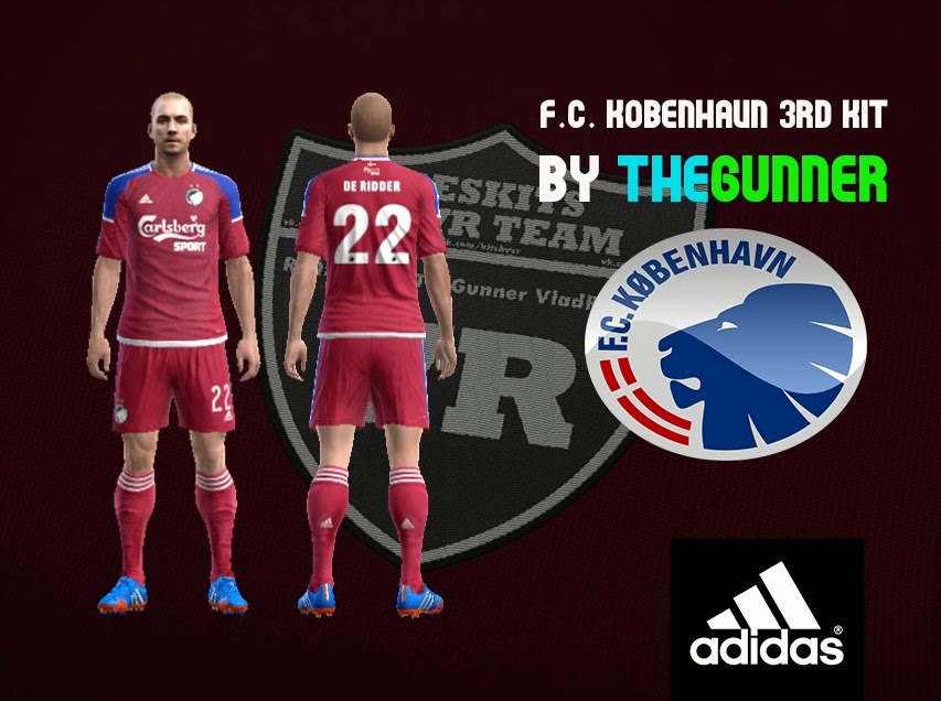 PES Kits|Kits by VRTeam: PES 2013 F.C.COPENHAGEN HOME KIT BY THEGUNNER