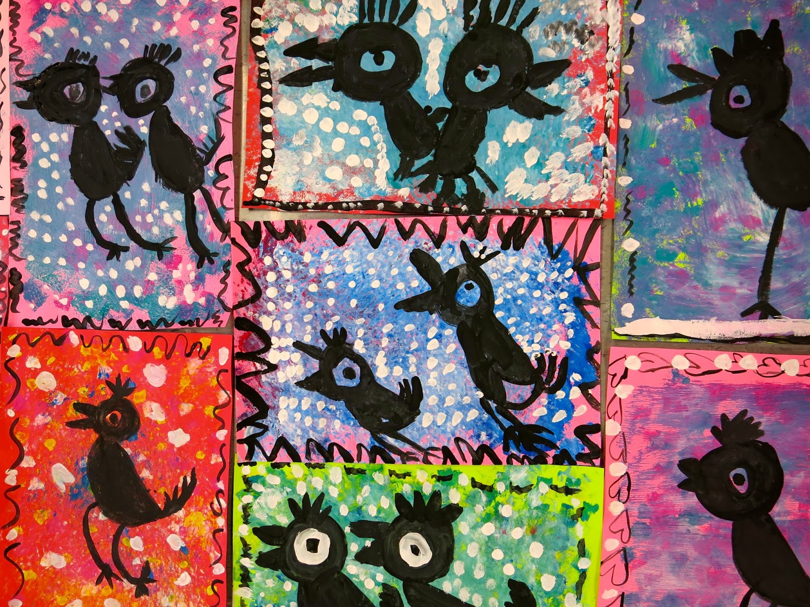 Cassie Stephens: In the Art Room: First Grade Bebo Birds!