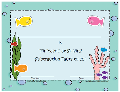 Sandy's Learning Reef: We are Fin-tastic at Solving Math Facts!!