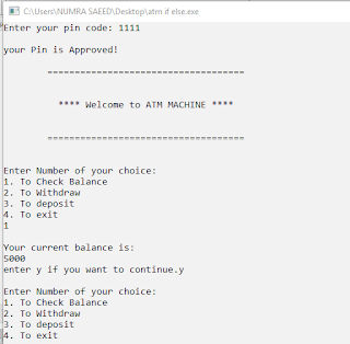 Simple ATM Machine Codding in C++