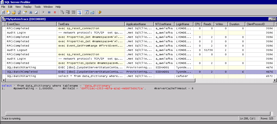 SQL Server Profiler - SQL Server