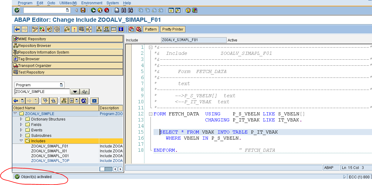 SAP TECH: Basic OO-ALV Report ( SE80 )