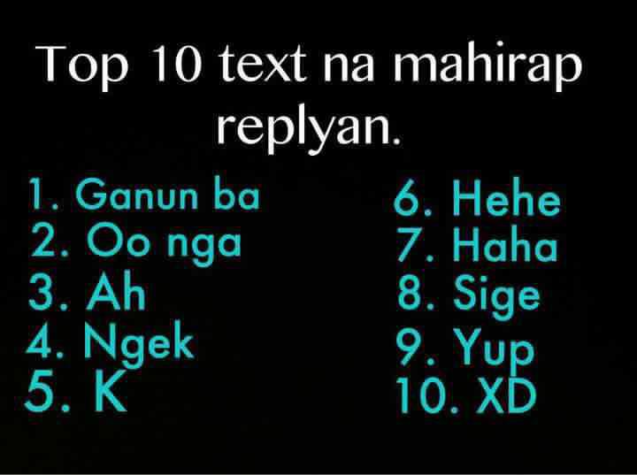 Top 10 Tagalog Text Messages na Mahirap Replyan