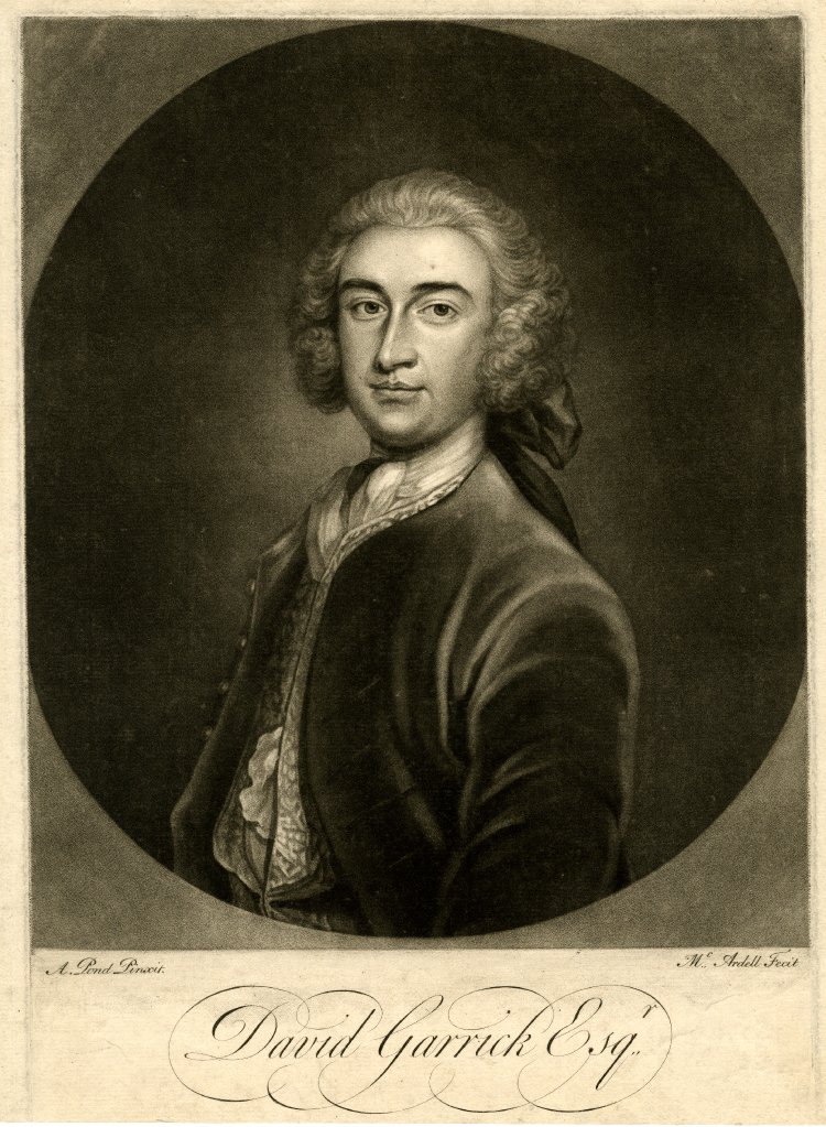 English 18th Century Portrait Sculpture: David Garrick after ...