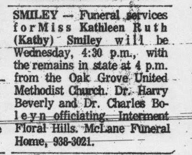 A Tribute to Kathleen Ruth Smiley