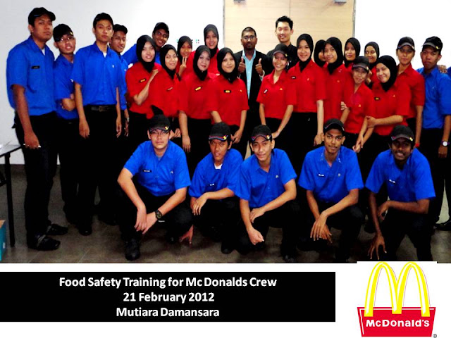 prabhu the trainer: Food Safety Training for McDonald Crew