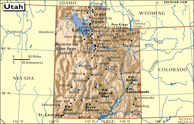 Mapas de Utah - Portal Carpe Vita
