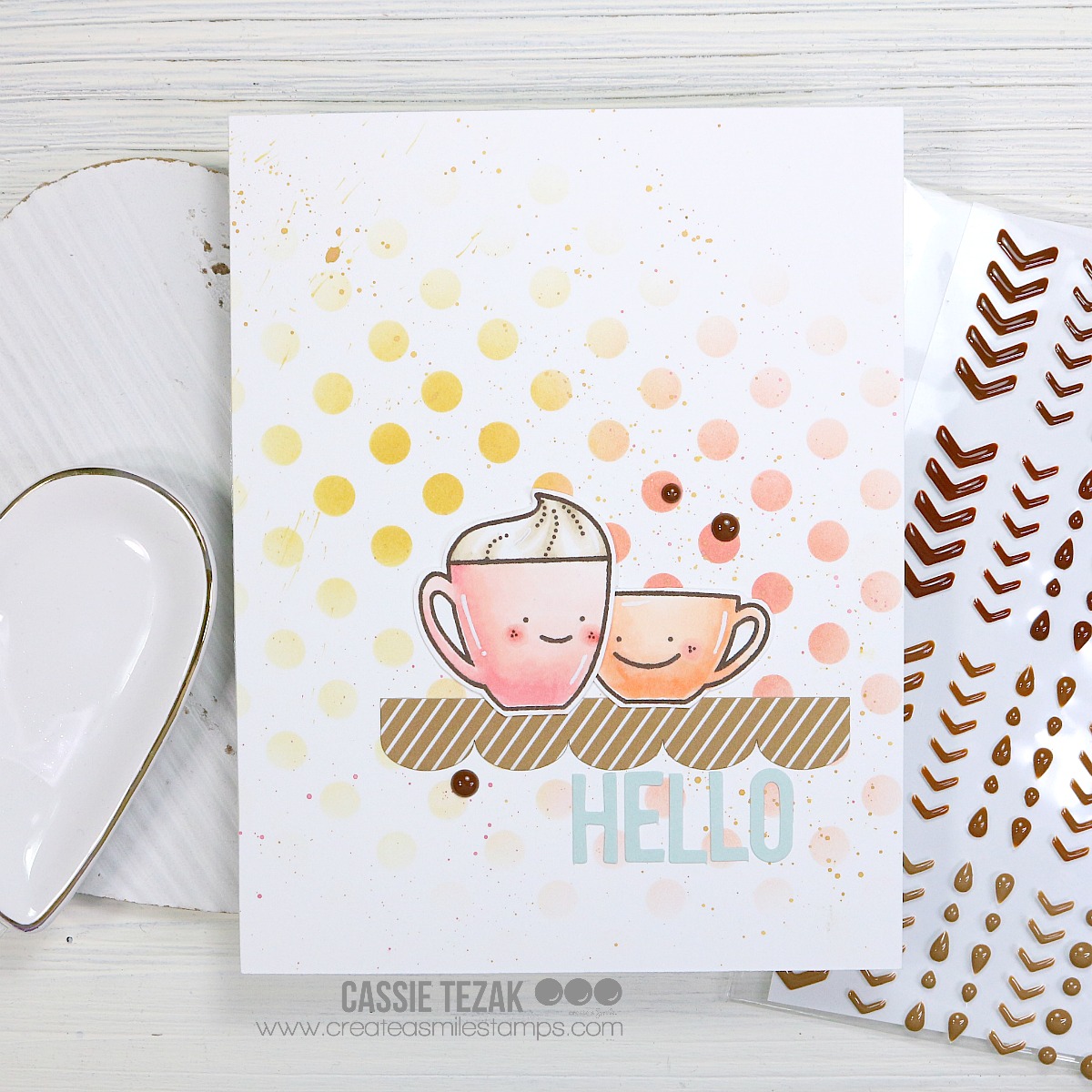 Create a smile: Hello -- Card with Coffee Collection Kit