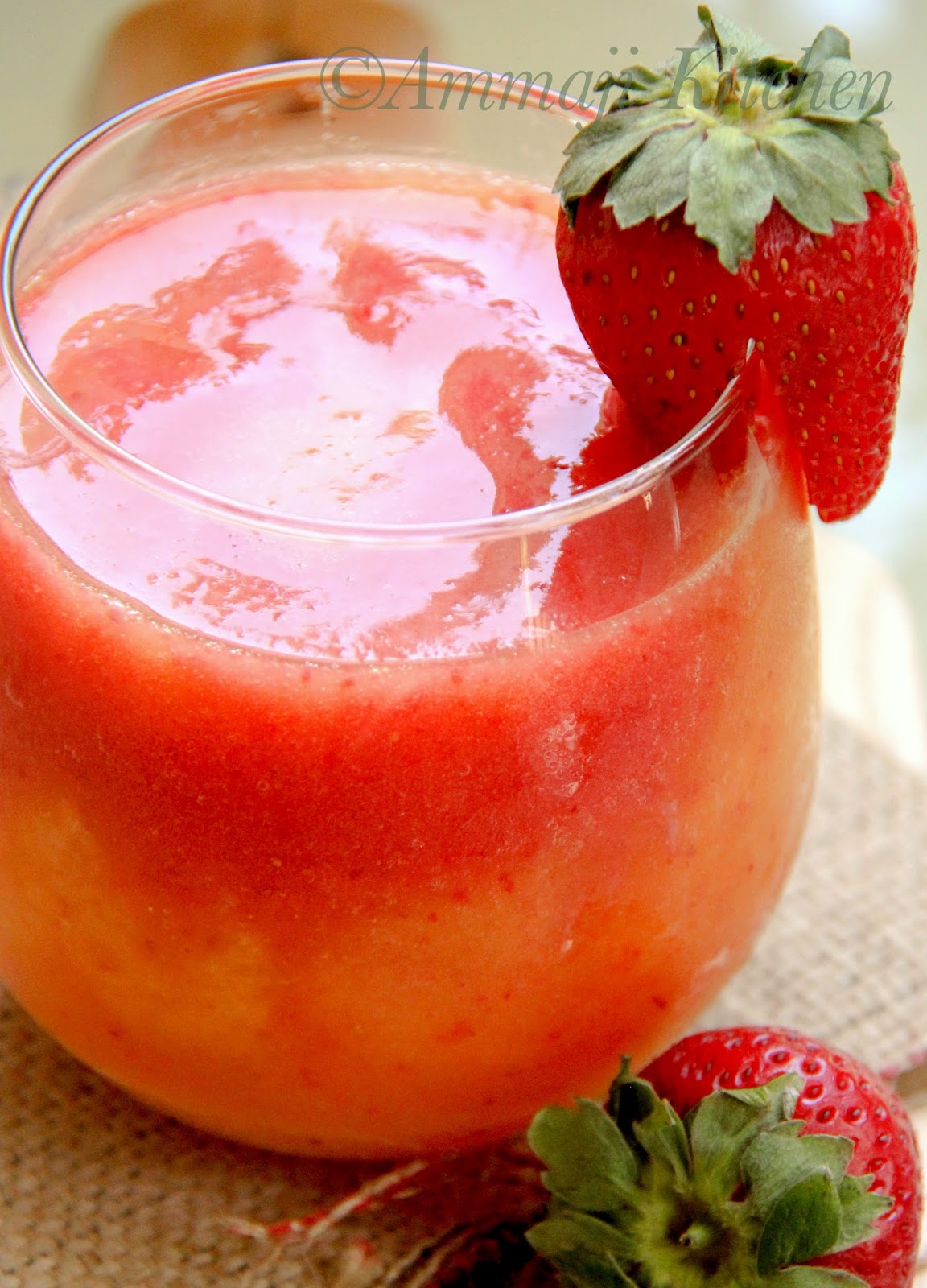 Mango Strawberry Punch | Indian Food Recipes | Ammaji Kitchen